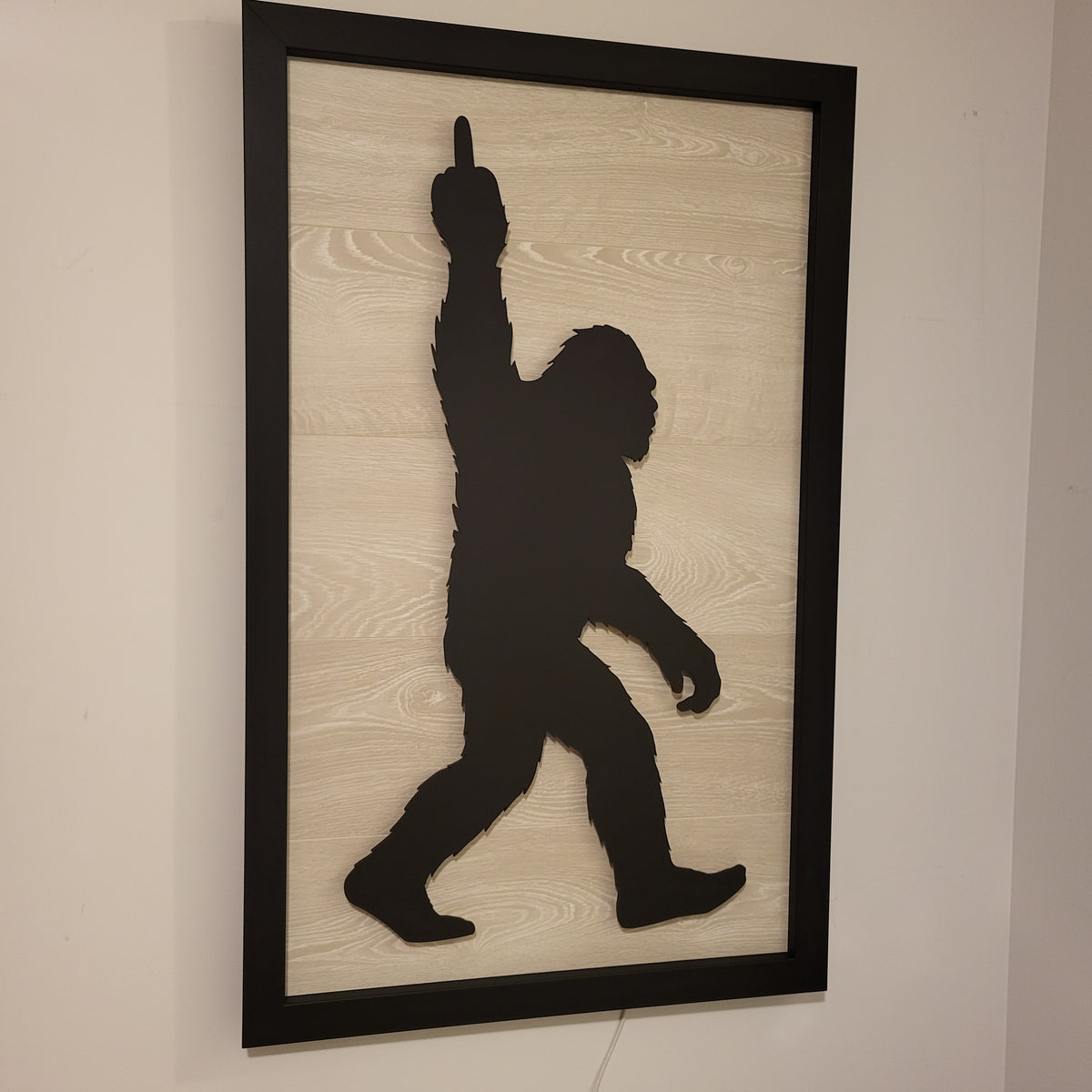 Bigfoot Middle Finger Wall Art| Island Engravers